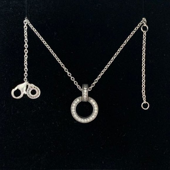 Pandora | Jewelry | Pandora Double Circle Pendant Necklace | Poshmark